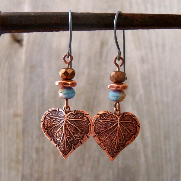 Copper Earrings - Etsy