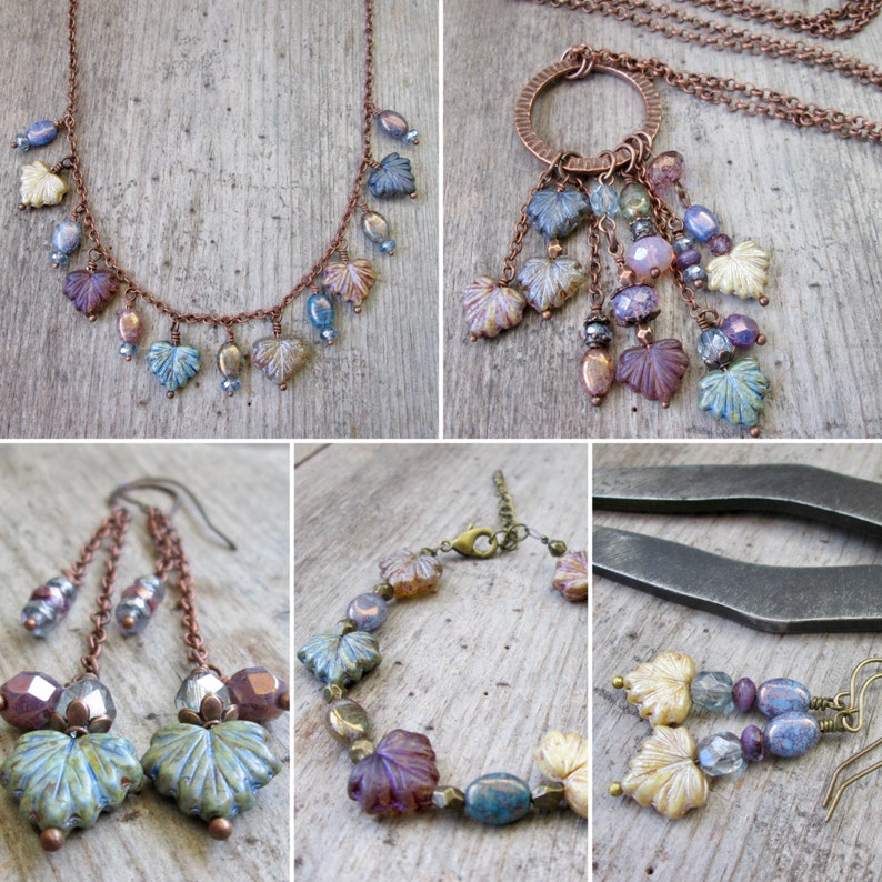 Bohemian Maple Leaf Beaded Necklace - Autumn Inspired Statement Jewelry ...
