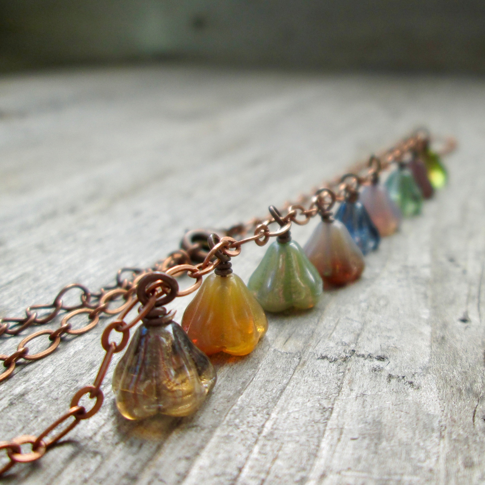 Bell Flower Necklace - Flower Necklace - Copper Jewelry - Gift for ...