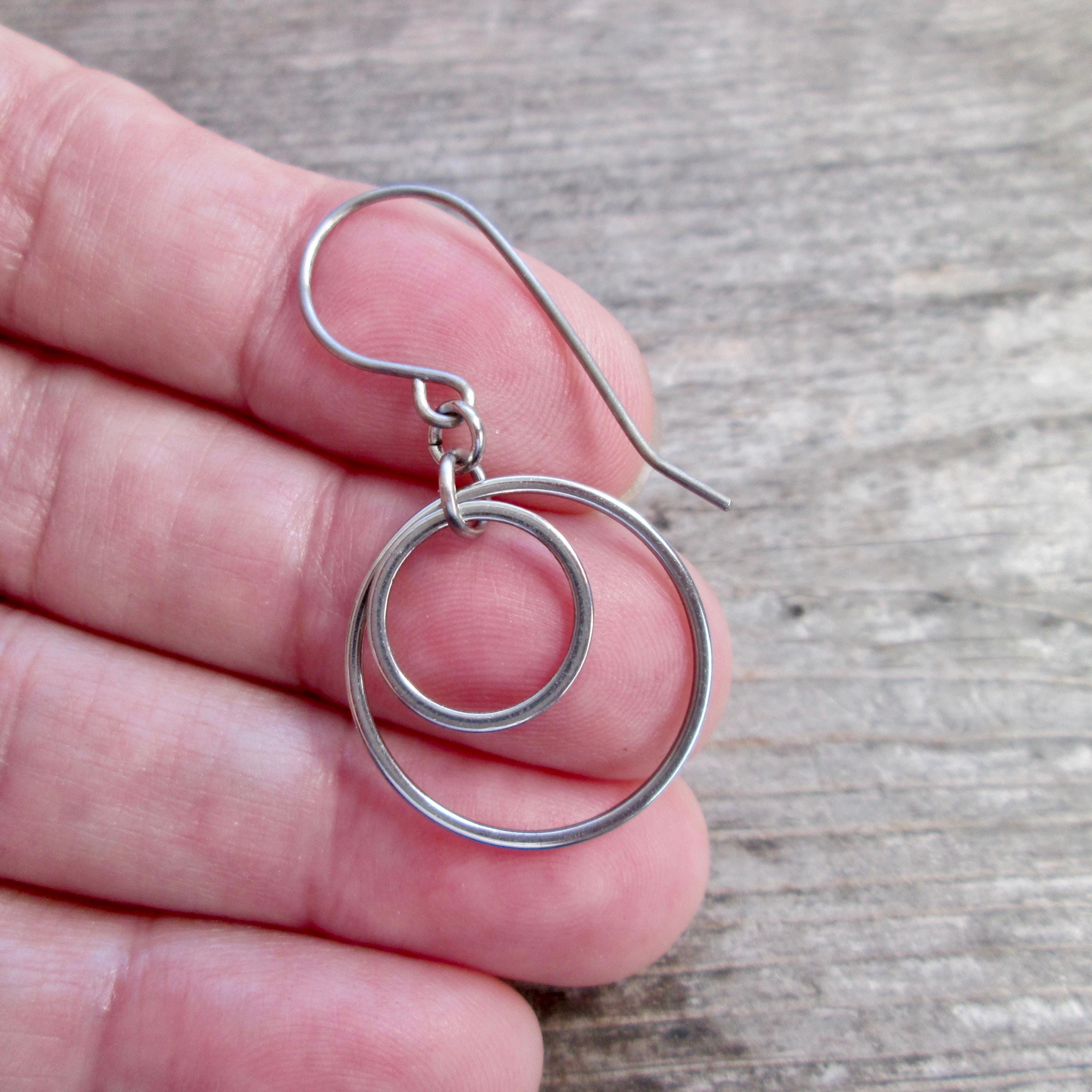 Large Circle Earrings - Hypoallergenic Stainless Steel Circle Earrings ...