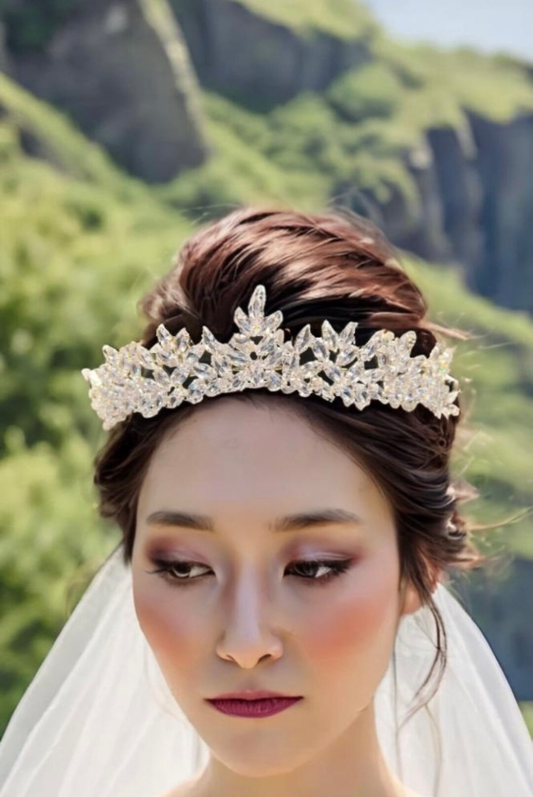 Zircon Bridal Tiara, Wedding Tiara, Bridal Crown, Wedding Headpiece ...