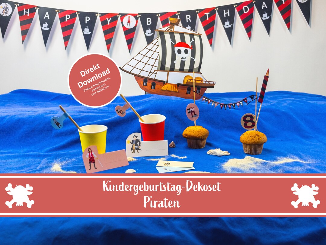 Pirate-themed Children's Birthday Party Decoration Set, Children's ...