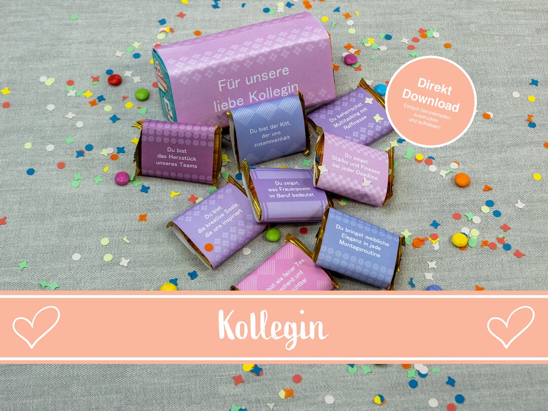 Hanuta Banderoles Colleague, Gifts for the Colleague, Work, Hanuta Gift ...