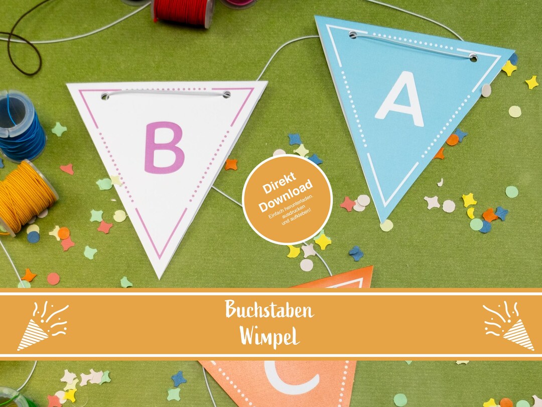 Letter Pennants, Alphabet Pennants, Letter Garland, Crafts for Seniors ...