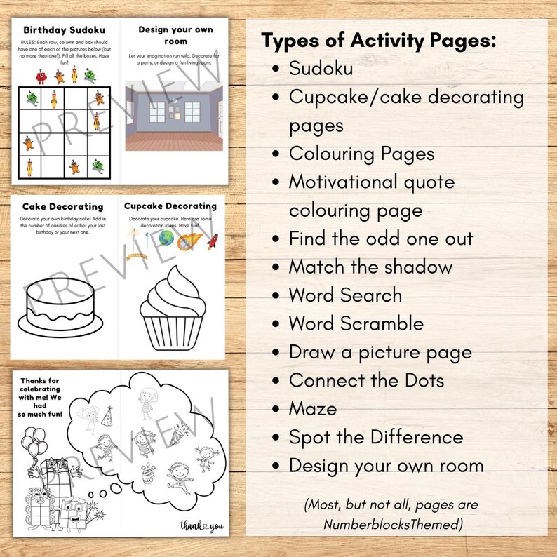 Numberblocks Birthday Activity Book With Coloring Pages, Word Search ...