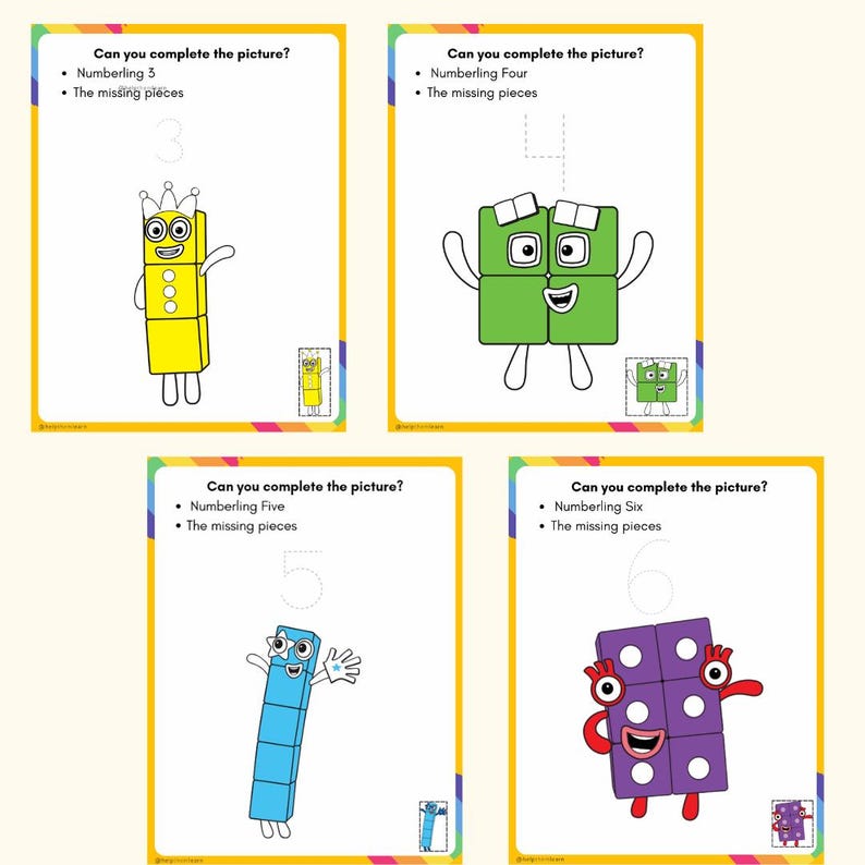 Numberblocks Playdough Mats: Fine Motor Skills Activity (digital ...