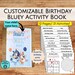 Customizable Bluey Birthday Activity Book Colouring Pages, Word ...