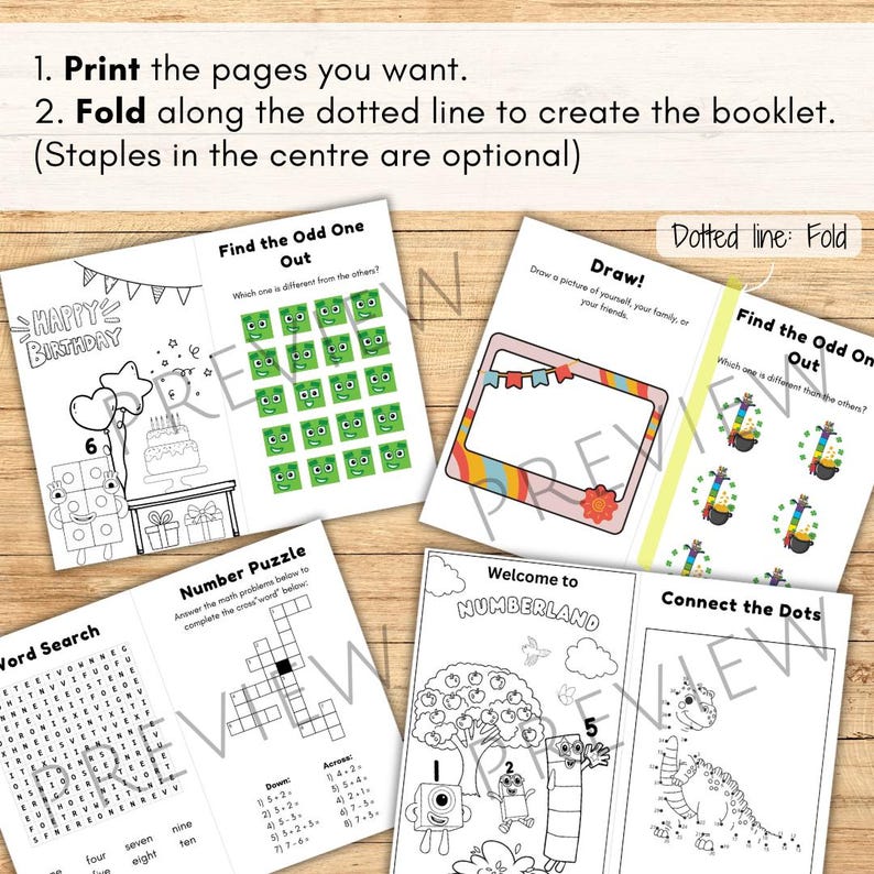 Numberblocks Birthday Activity Book With Coloring Pages, Word Search ...