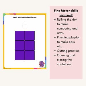 Numberblocks Playdough Mats: Fine Motor Skills Activity (digital ...