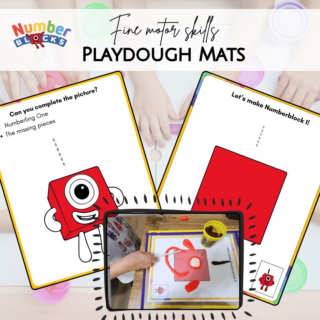 Fine Motor Skills Playdough Mat, Numberblocks Play-doh, Number Block ...