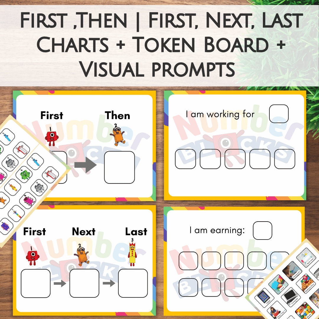 First Then, First Next Last Charts, Token Boards and Visual Cards ...