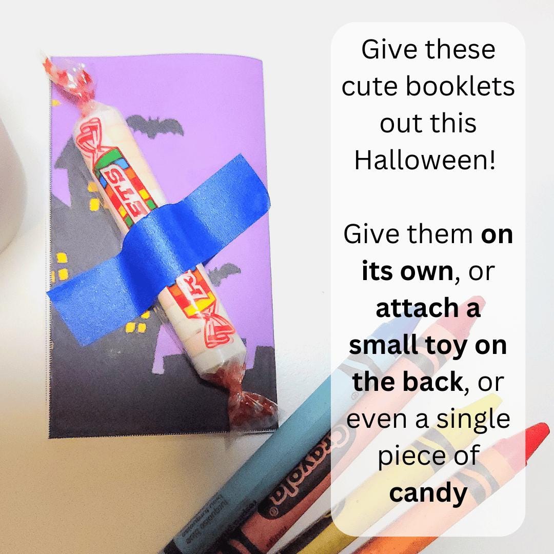 Bluey Halloween Mini Booklet Candy Alternative for Trick or Treating ...