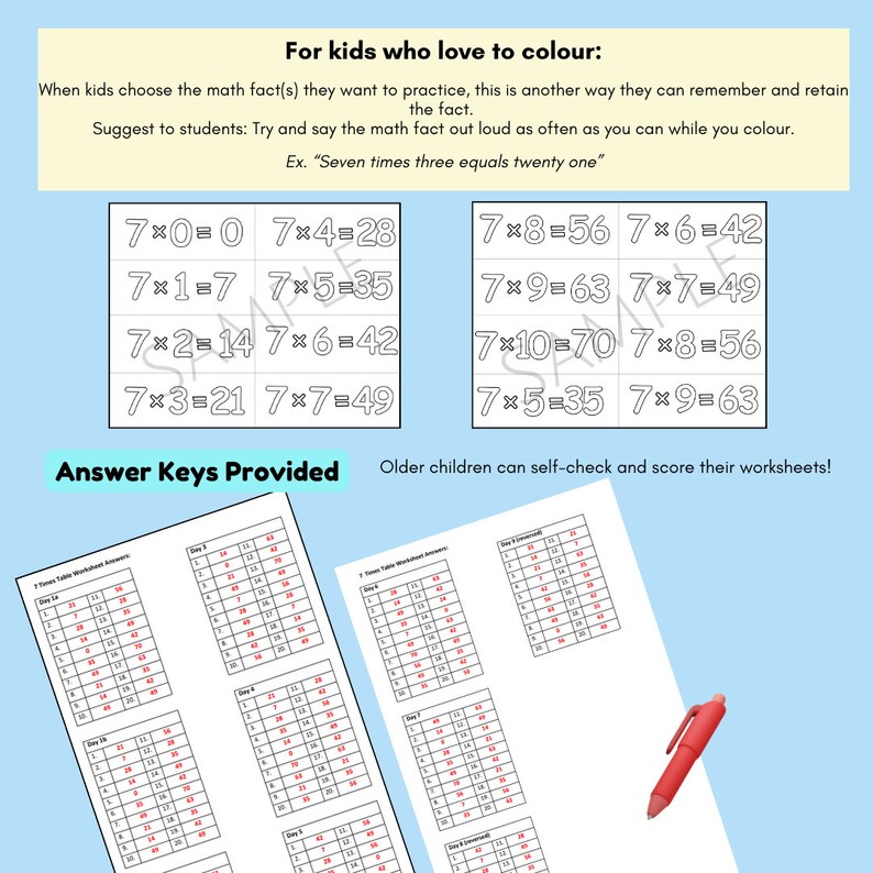 Bluey Themed 6 9 Times Table Multiplication Worksheets With Answers for ...