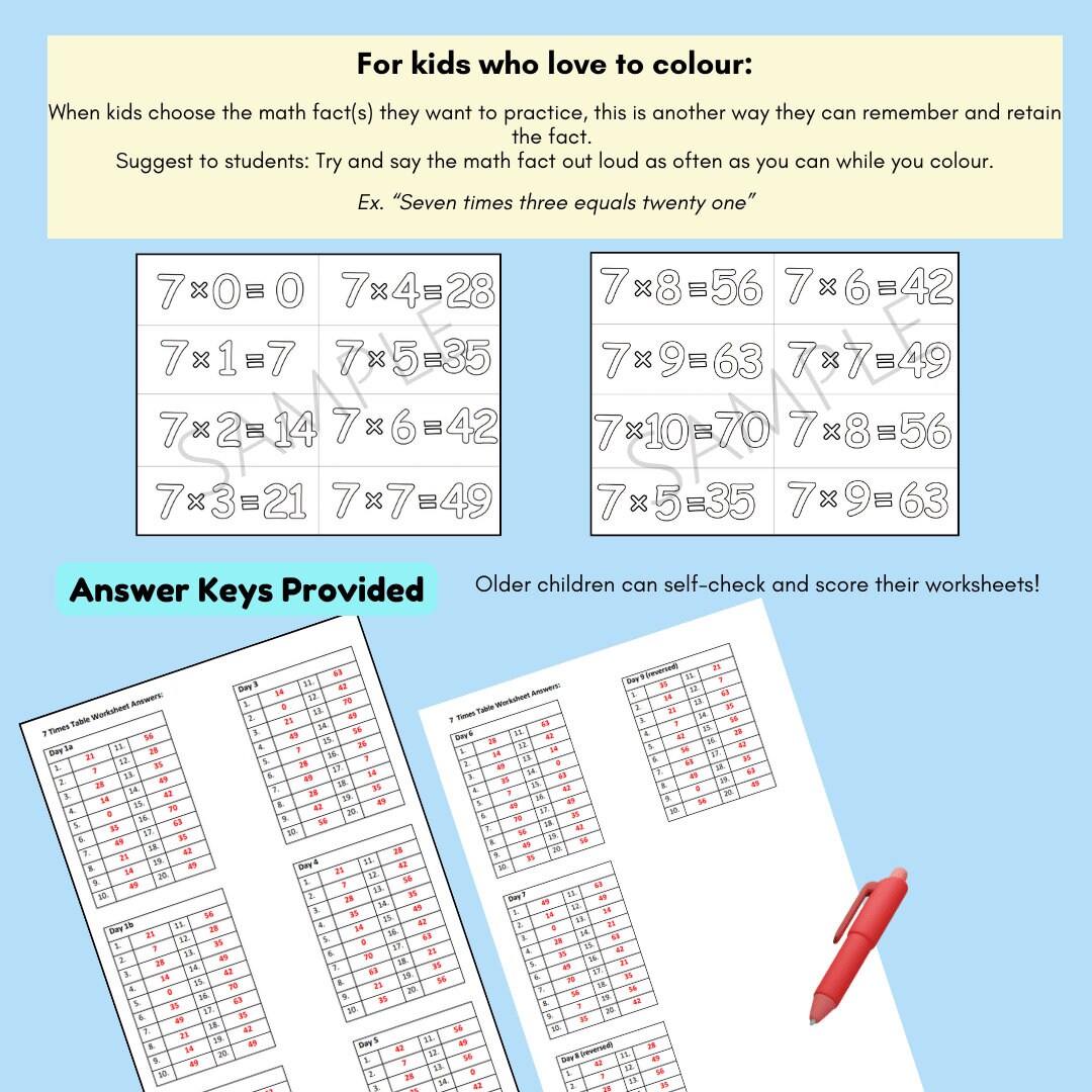 Bluey Themed 6 9 Times Table Multiplication Worksheets With Answers for ...