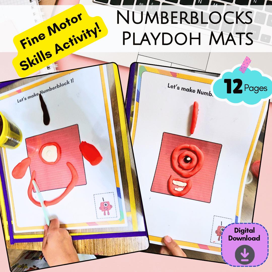Numberblocks Playdough Mats: Fine Motor Skills Activity (digital ...