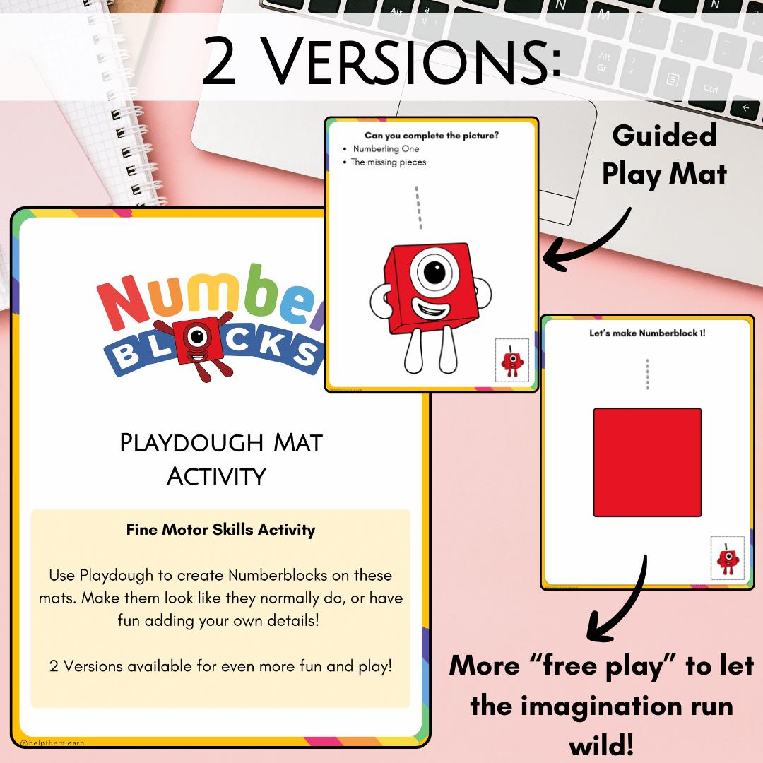 Numberblocks Playdough Mats: Fine Motor Skills Activity (digital ...