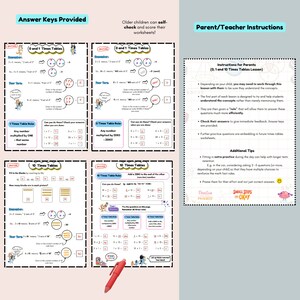 Bluey Themed 0, 1 and 10 Times Table Multiplication Guided Lesson no ...