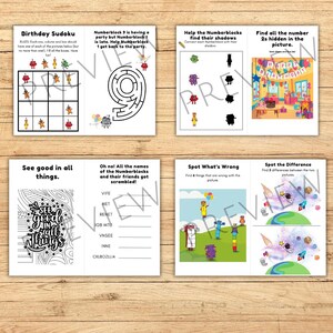 Numberblocks Birthday Activity Book With Coloring Pages, Word Search ...