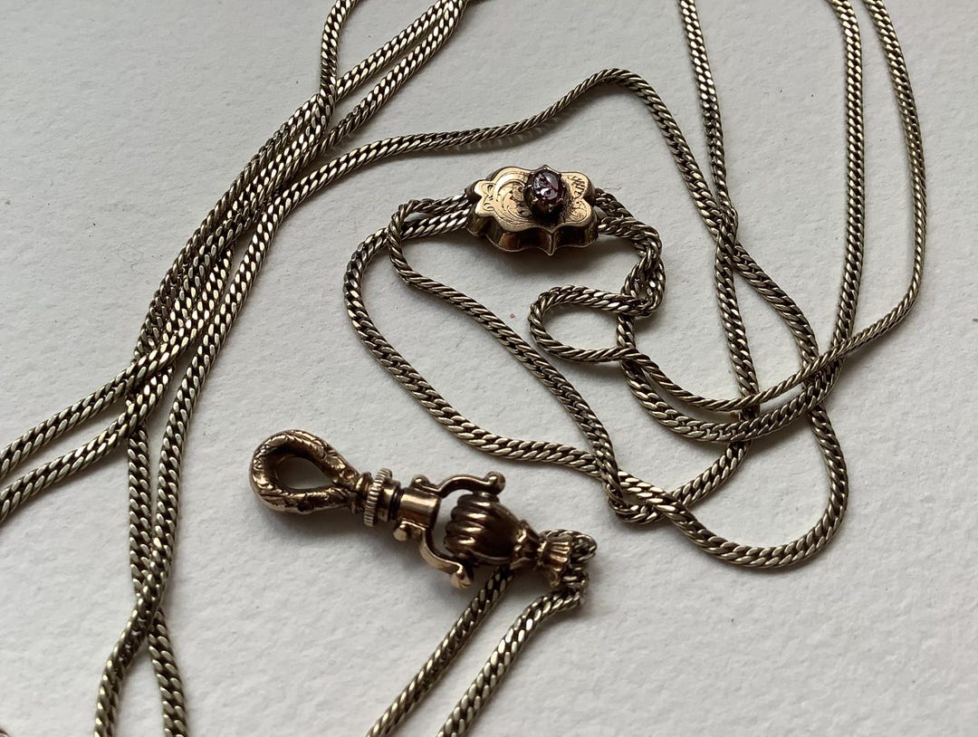 Very Rare 19th Century 10k Solid Gold Fist Watch Slide Chain 46 - Etsy