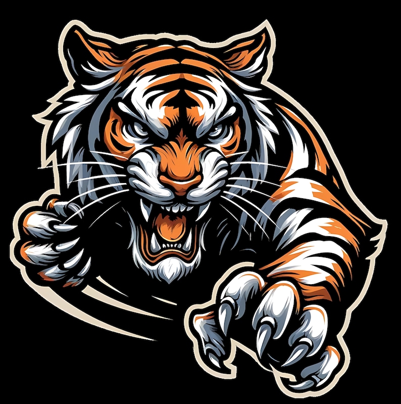 Fierce Tiger Clipart | 10+ High-quality Designs | Mascot Tiger Clipart ...