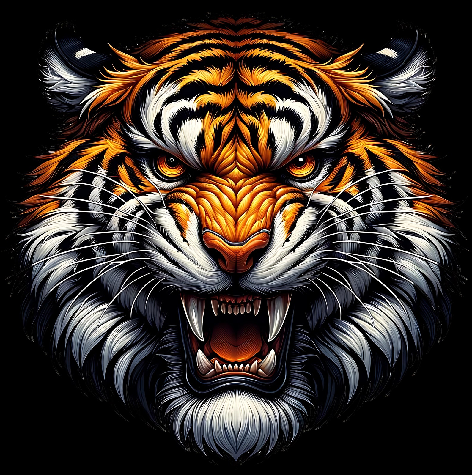 Fierce Tiger Clipart | 10+ High-quality Designs | Mascot Tiger Clipart ...