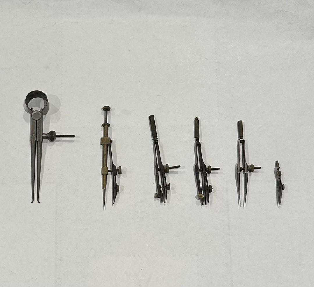 Vintage Caliper, Drop Bow Pen, Compass, Carpenter's Divider, Precision ...