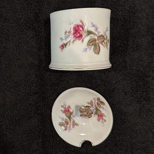 Lipper and Mann (L & M) Jam Jelly Jar and Lid Pompadour Rose Pink With ...