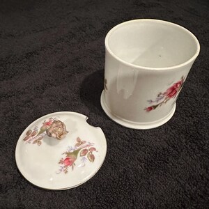 Lipper and Mann (L & M) Jam Jelly Jar and Lid Pompadour Rose Pink With ...