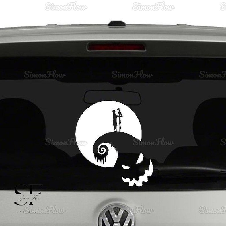 Jack Skellington and Sally Car Decal, Nightmare Before Christmas Car ...