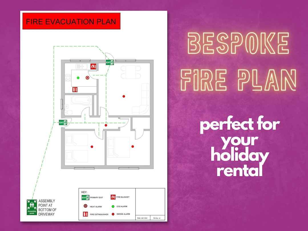 Bespoke Fire Evacuation Plan - Etsy