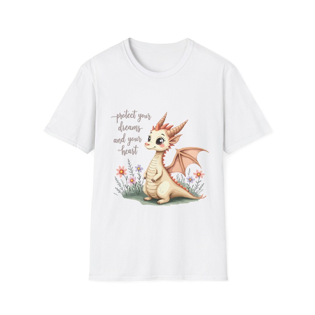 Cute Dragon 'protect Your Dreams' Unisex T-shirt, Inspirational Gift ...