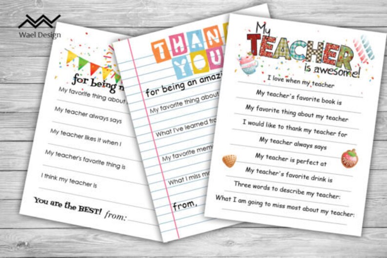 Teacher Appreciation Printable Gift - Etsy
