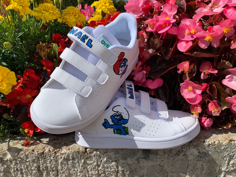 Personalized Smurf Shoes - Etsy
