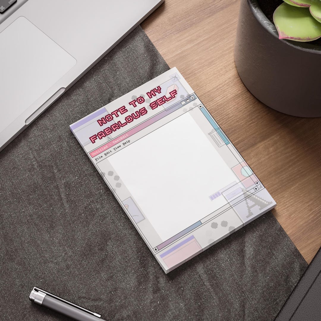 Cute Computer Monitor Notepad, Desk Accessories,post It Note Pad ...