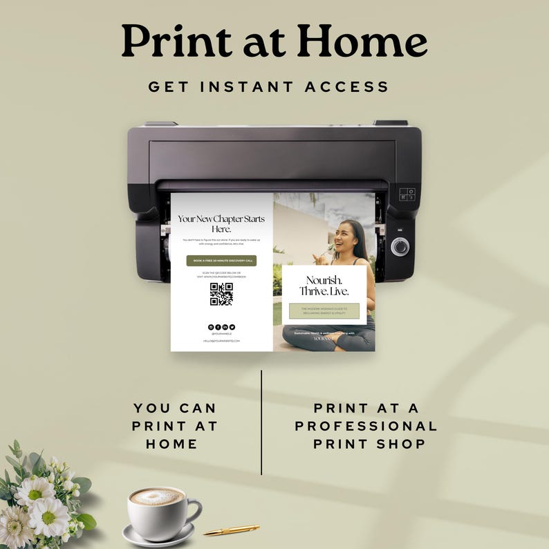 Health Coach Brochure, Canva Template Editable Wellness Coach Flyer Printable Nutrition Coach ...
