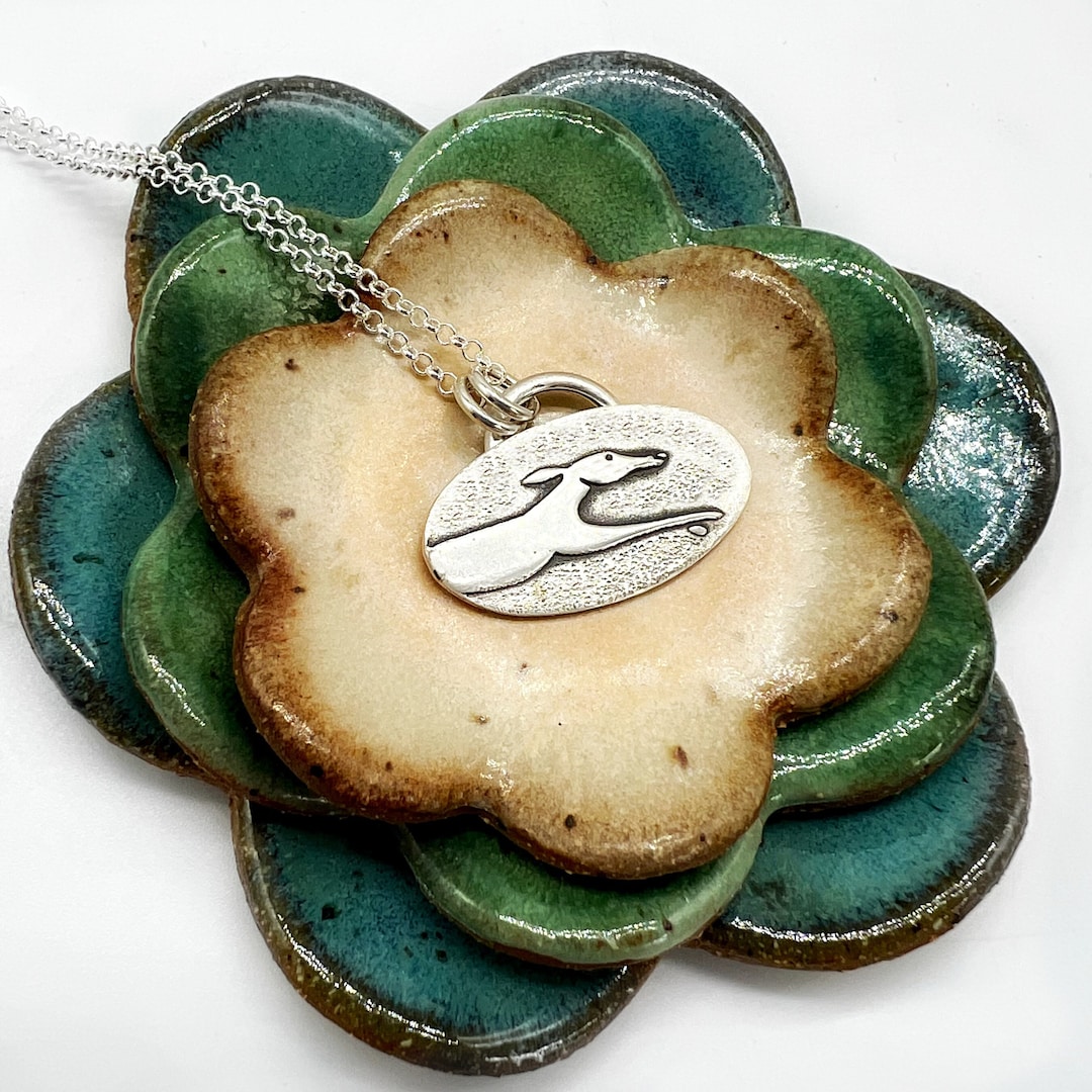 Running Greyhound Necklace - Greyhound Jewelry - Whippet -galgo ...