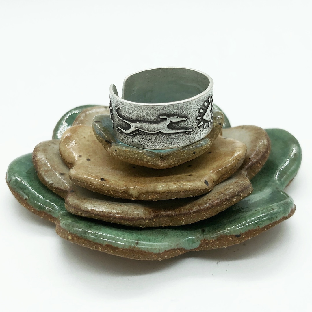 Running Greyhounds Ring Sterling Silver Greyhound Whippet Galgo Italian ...