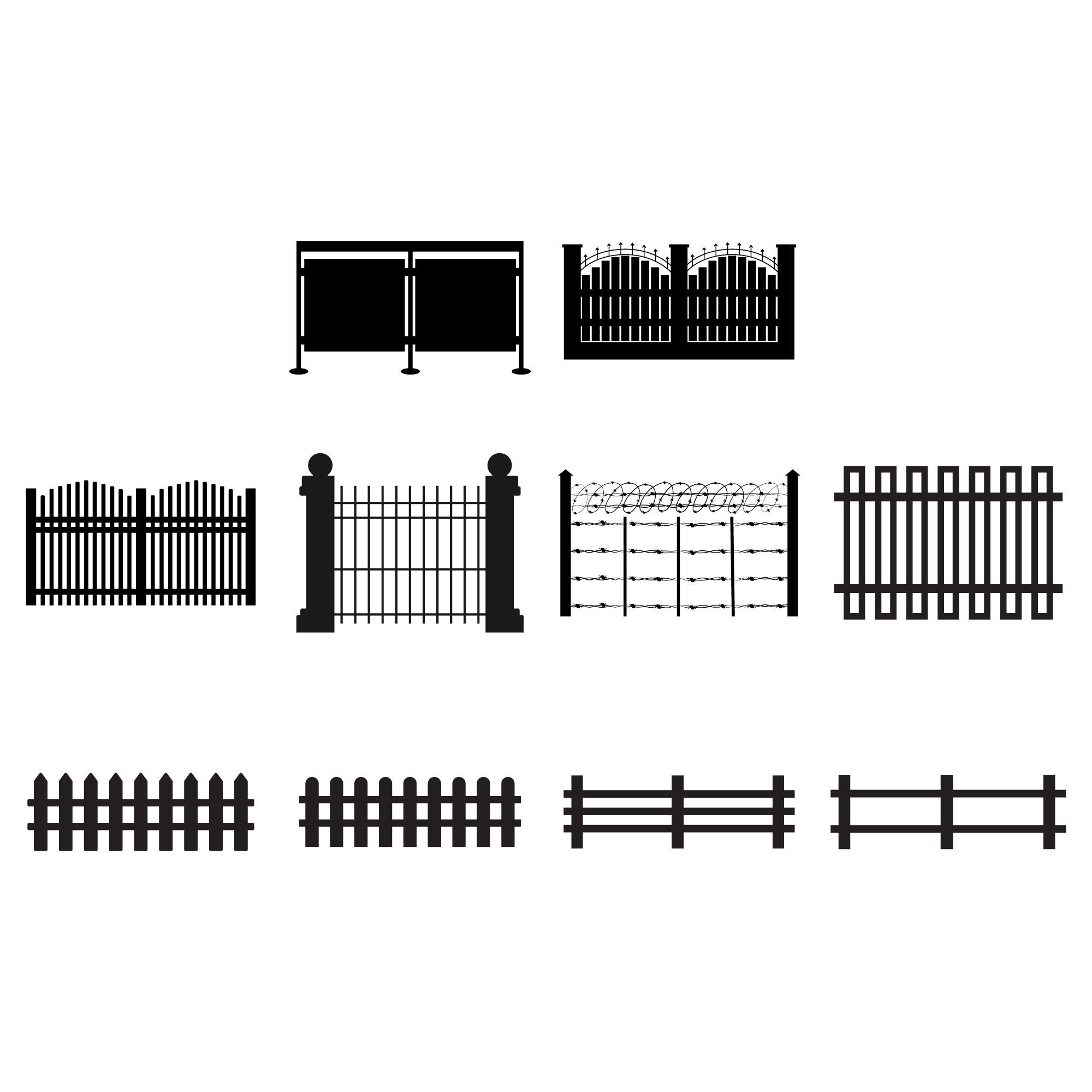 Home Fence Svg, Fence Clipart, Fence PNG, Door Fence Svg, Iron Cast ...