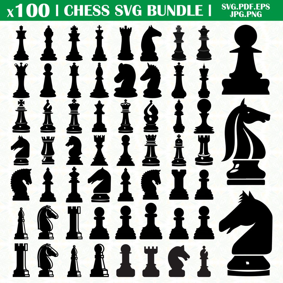Game Chess Svg Bundles, Chess Clipart, Chess PNG, Chess Game Svg, Chess ...