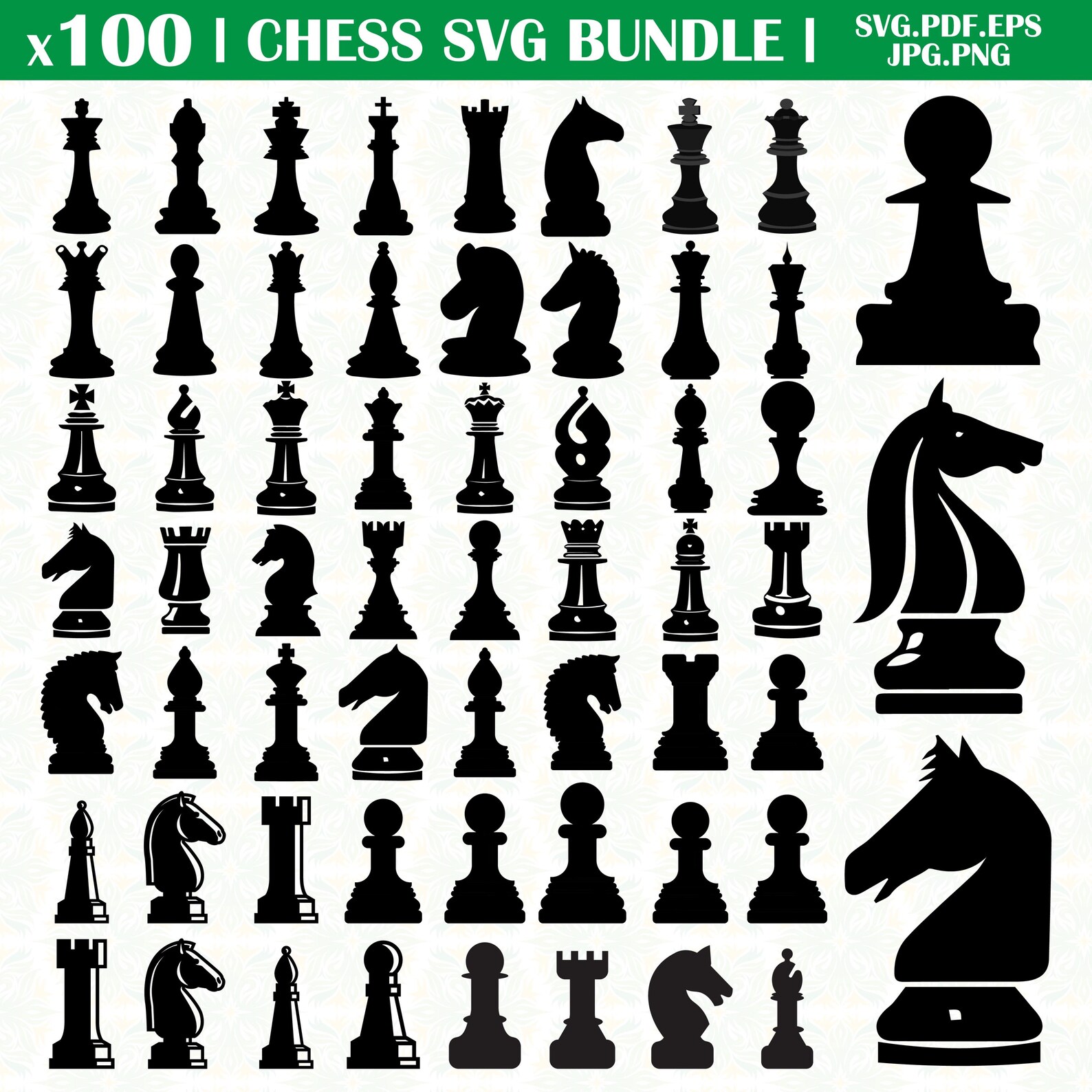 Game Chess Svg Bundles, Chess Clipart, Chess PNG, Chess Game Svg, Chess ...