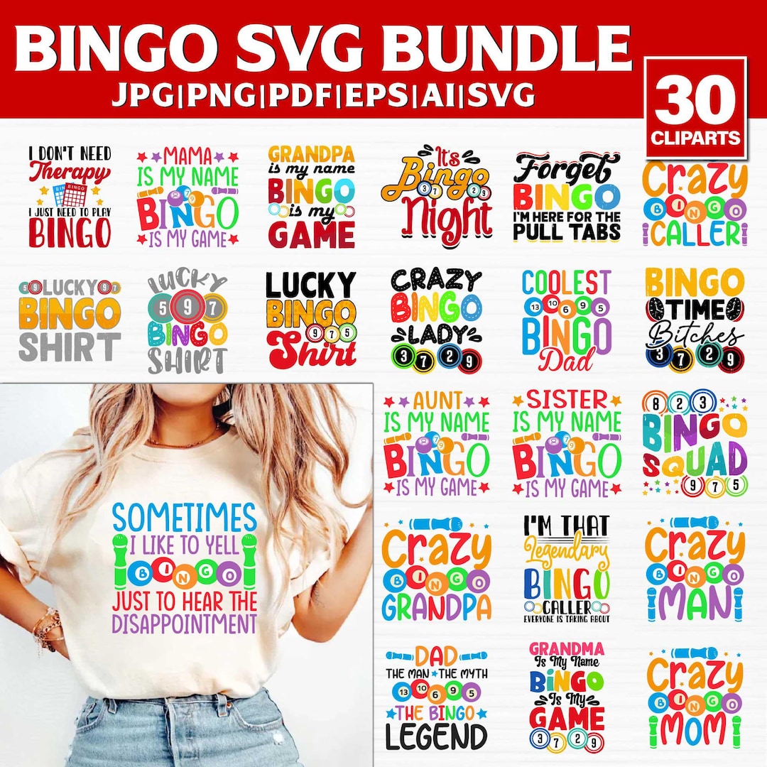 Bingo Svg Bundle Bingo Png Bundle Bingo Svg Bundle for Cricut Shirt ...
