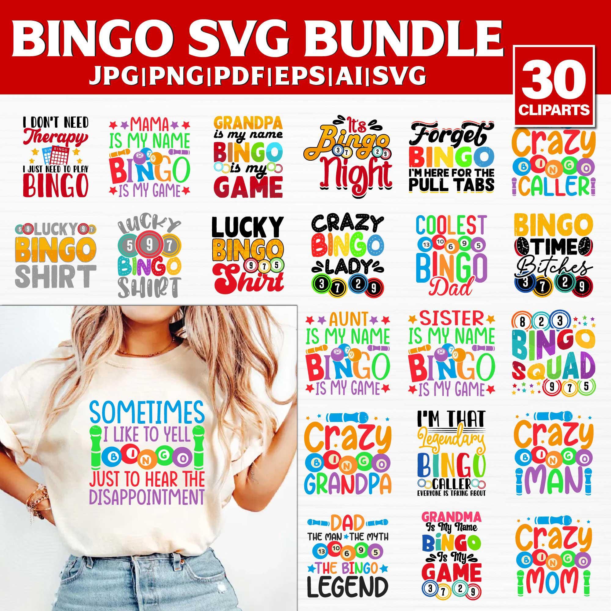 Bingo Svg Bundle Bingo Png Bundle Bingo Svg Bundle for Cricut Shirt ...