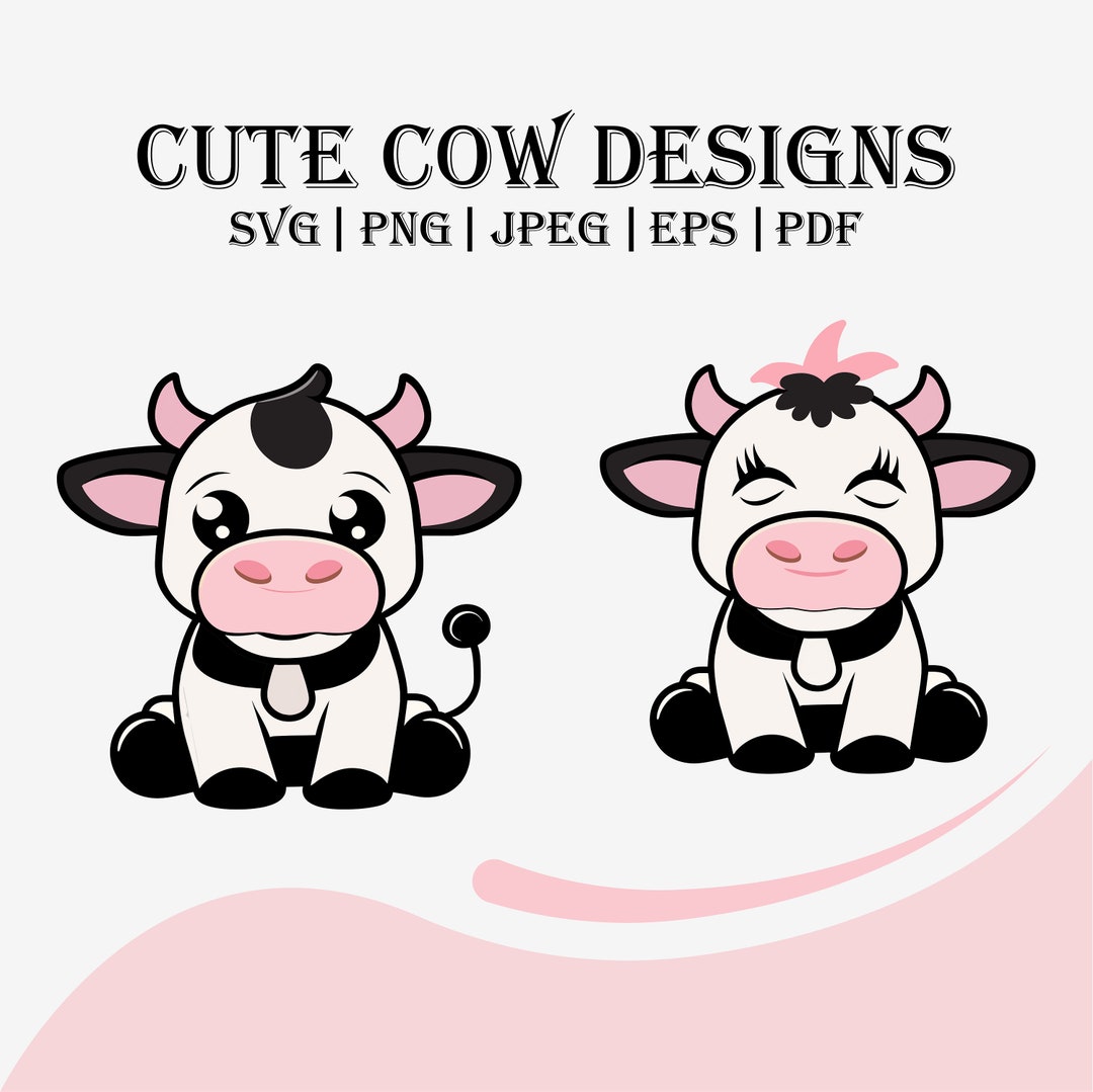 Baby Cow Svg, 2 Baby Cow Svg Bundles, Baby Cow Svg, Baby Cow PNG Files ...