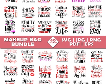 Cute Makeup Bag Svg Bundles, Cosmetic Bag Svg Bundles, Beauty Bag ...