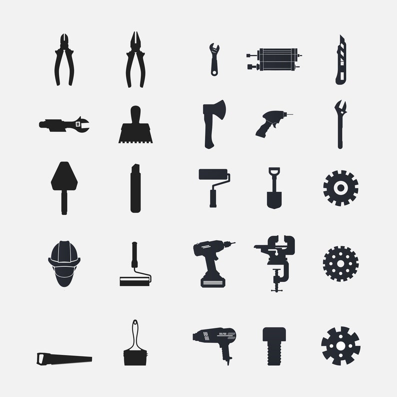 Tools Svg Bundles, Hammer Svg, Tools Clipart, Wrench Svg, Tools Svg Cut ...