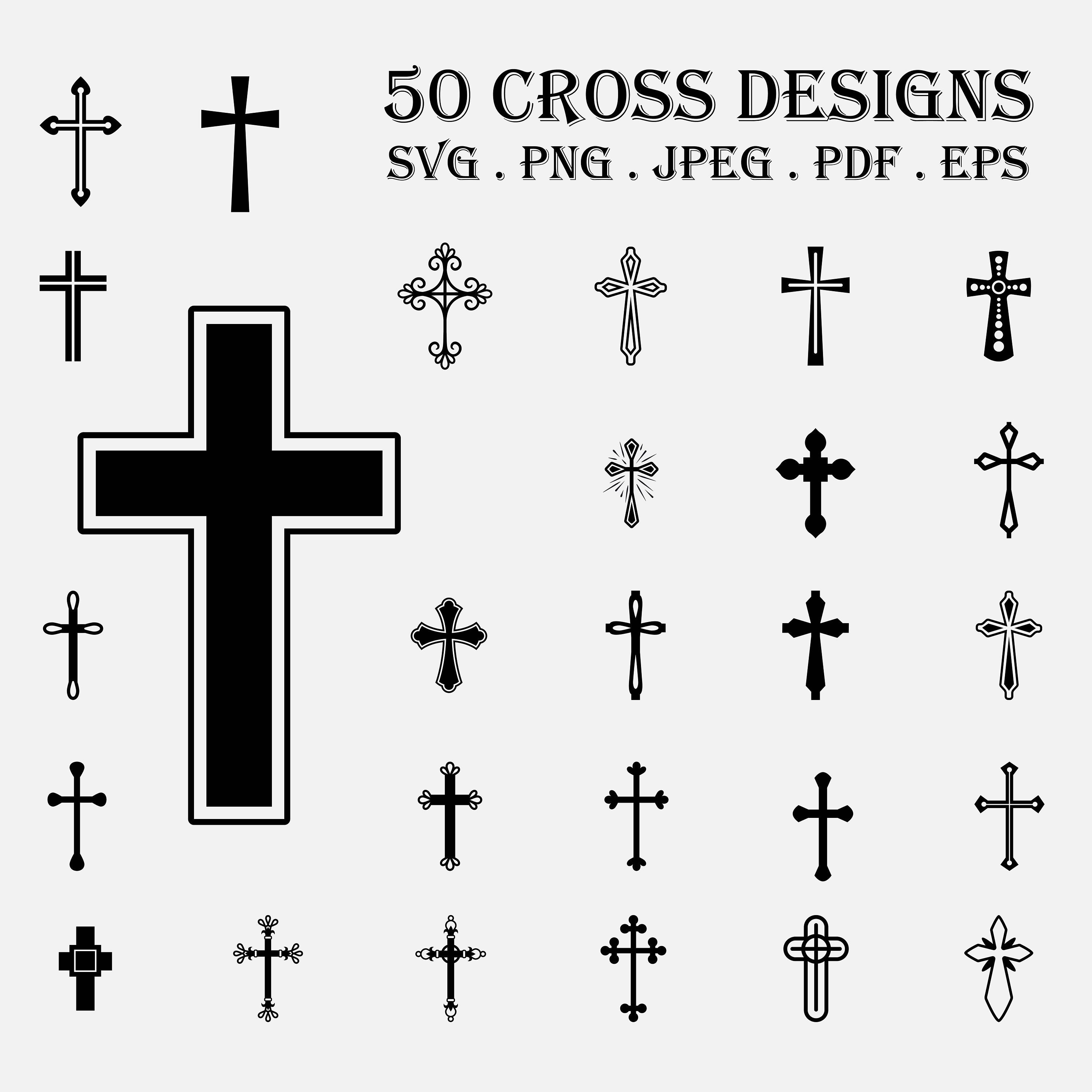 Cross Svg Bundles, Cross Svg, Religious Cross Svg, Cross Png, Faith ...