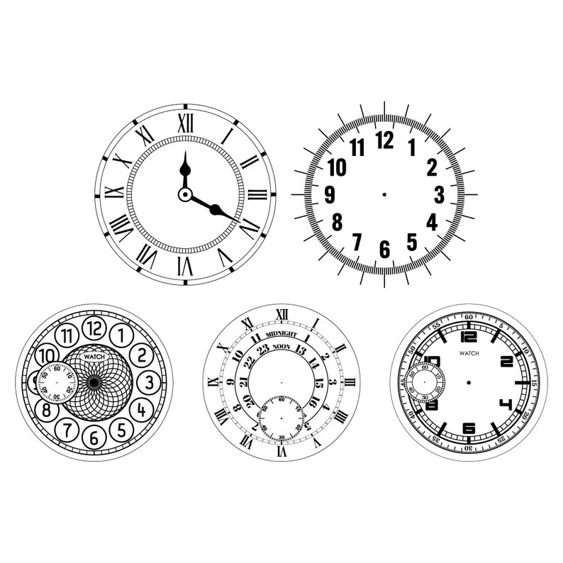 Cute Clock Face Svg Bundles, Clock Face PNG, Clock Face Clipart, Clock ...