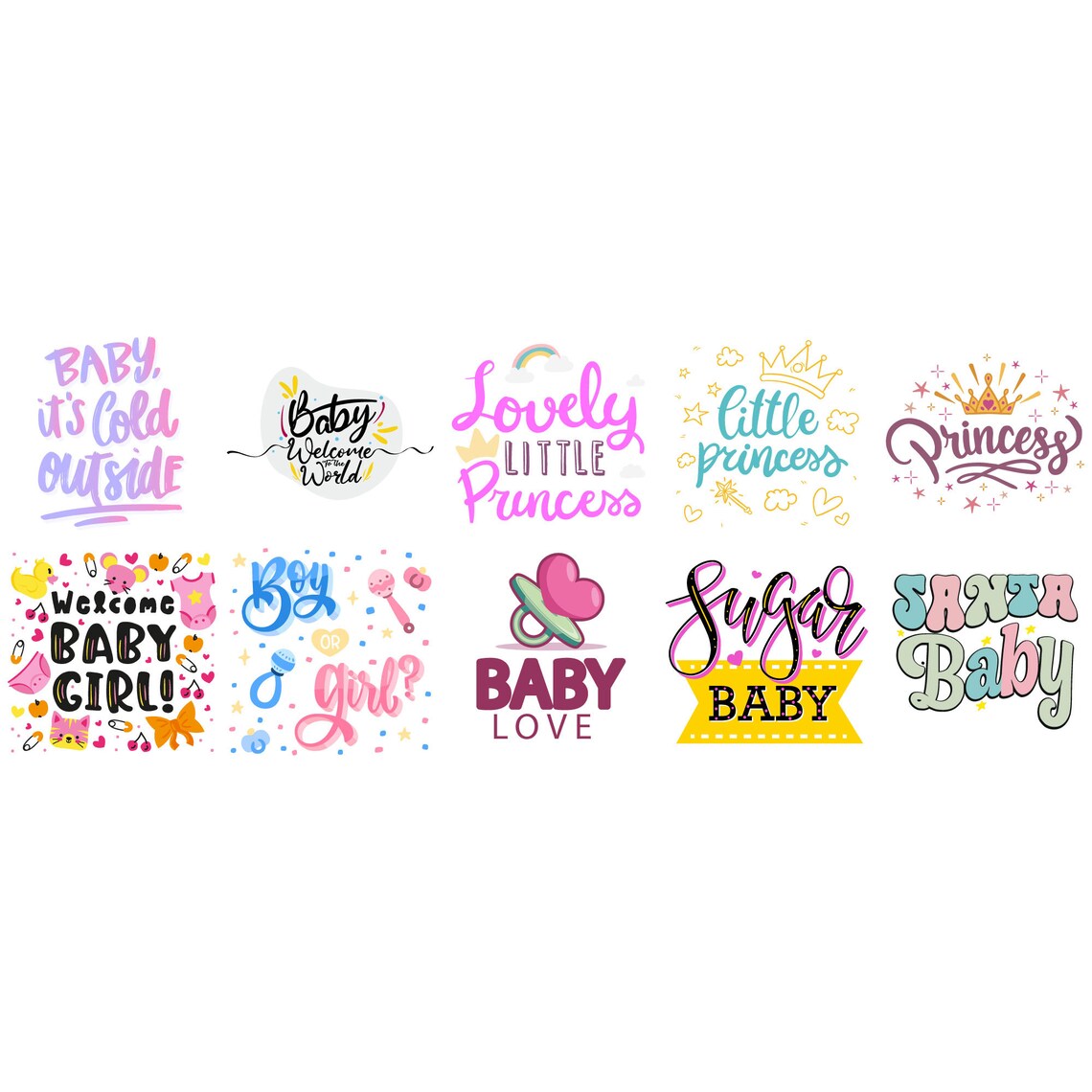 Cute Baby Svg Bundle, Baby Svg Clipart, New Born Baby Svg Bundles, Funny Baby Svg, Baby Boy Girl ...