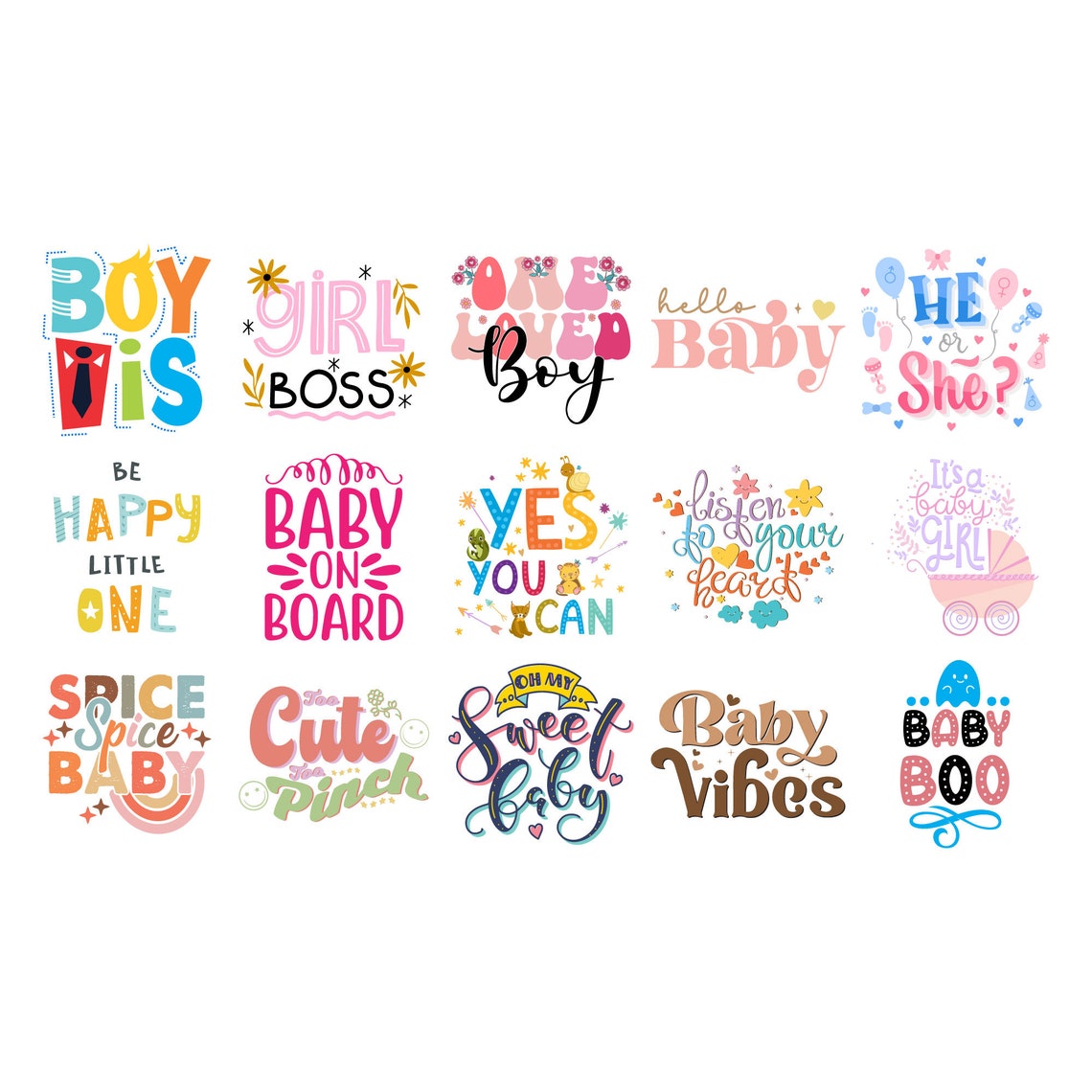 Cute Baby Svg Bundle, Baby Svg Clipart, New Born Baby Svg Bundles ...