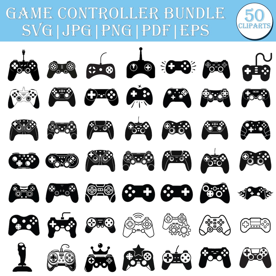 Cute Game Controller Svg Bundles, Game Controller PNG, Game Controller ...